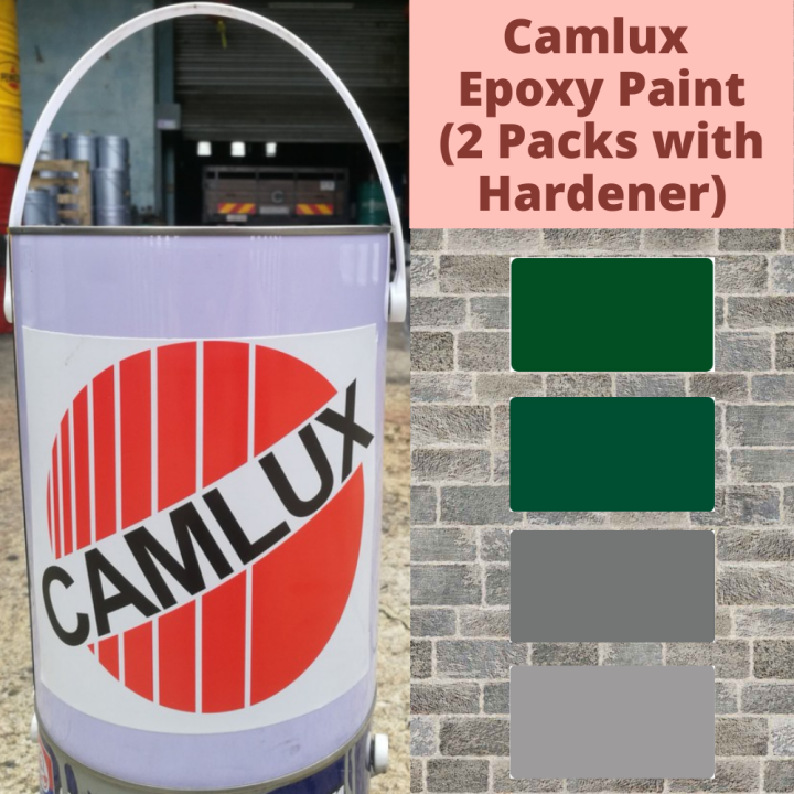 Camlux Epoxy Paint 1Liter Cat Epoxy (2 Packs with harderner) Cat Lantai ...