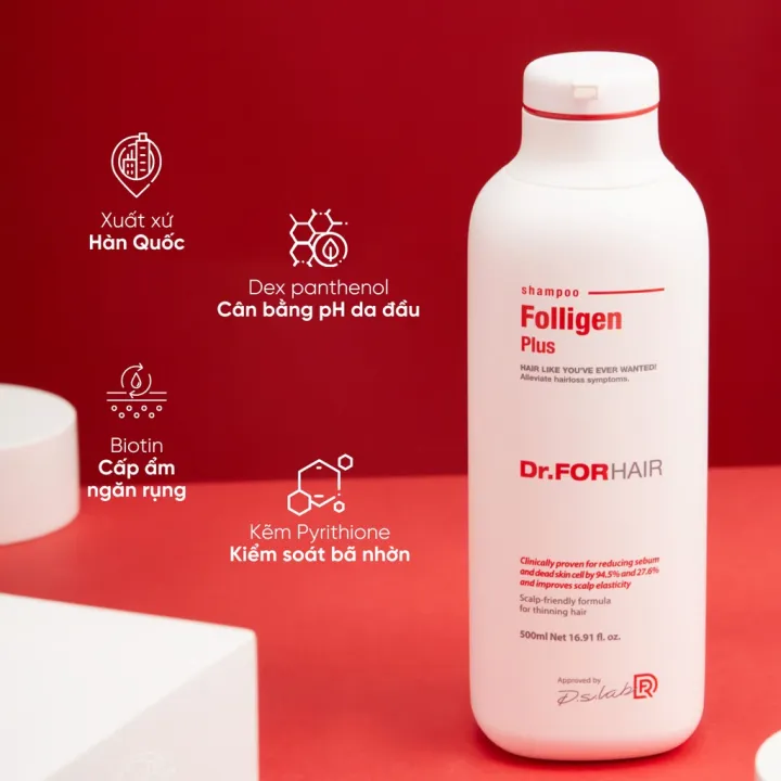 Dầu gội giảm rụng và kích thích mọc tóc chỉ sau 1 lần gội Dr.FORHAIR ...