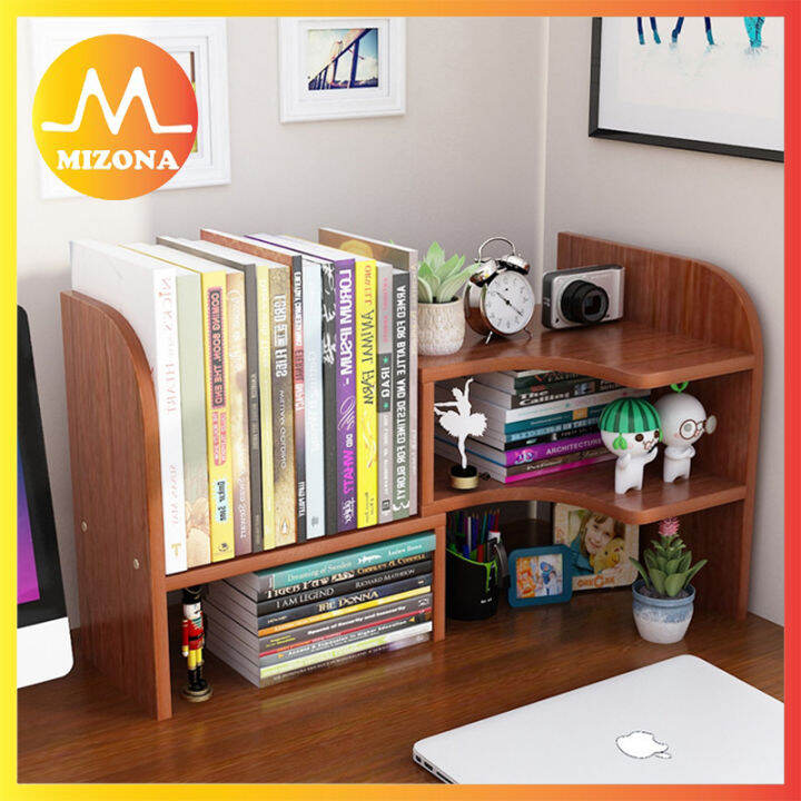 MIZONA Simple Desktop Student Bookshelf Book Decoration Storage Rack ...