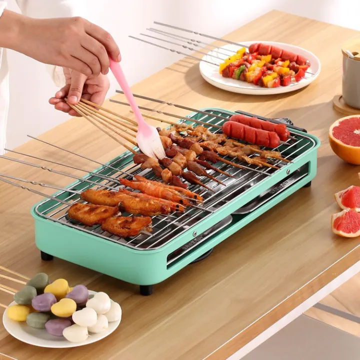 Simple Electric Grills Multi-functional Simple Electric Green BBQ Grill ...