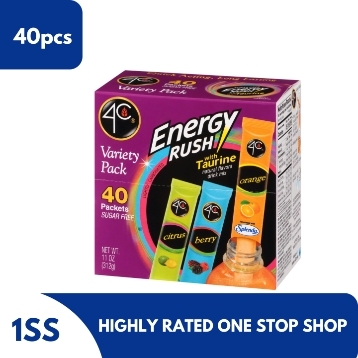 4C Energy Rush Sticks Variety Pack, 40pcs | Lazada PH