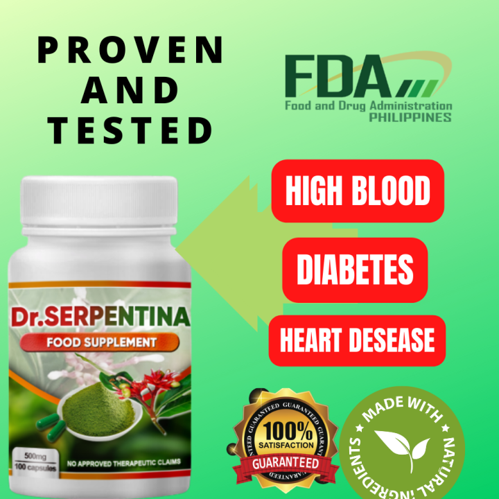 Dr Serpentina Food Supplement 500mg 100 Capsules Lking Of Bitter Herbs