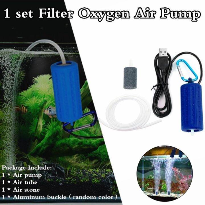 7 Colors Mini Portable Aquarium Tank Accessories Ultra Silent USB ...