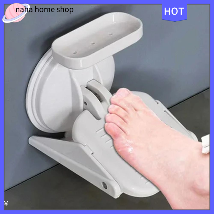 LUAN300603 Powerful Suction Shower Foot Rest No Drilling with Storage ...