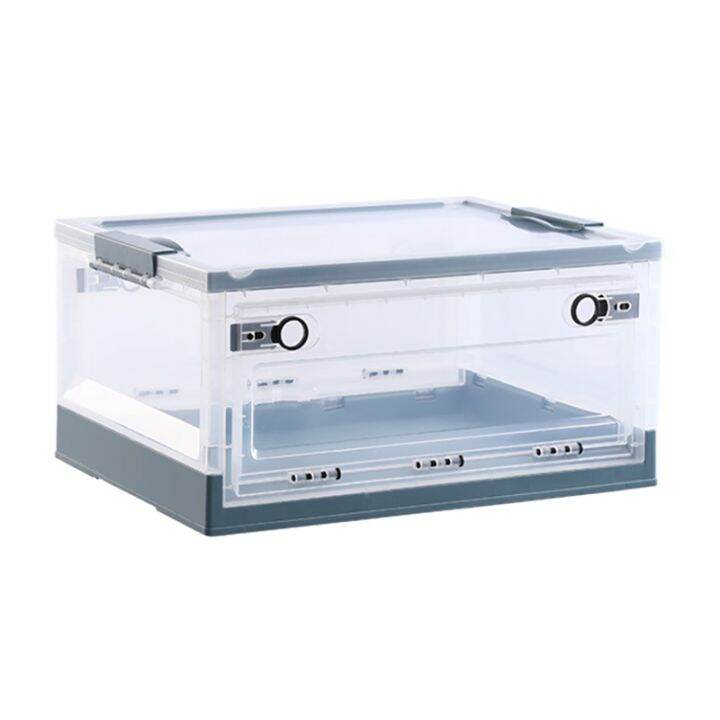 Modern Storage Organizer Stackable Collapsible Crates Plastic Large Capacity Book Storage Box