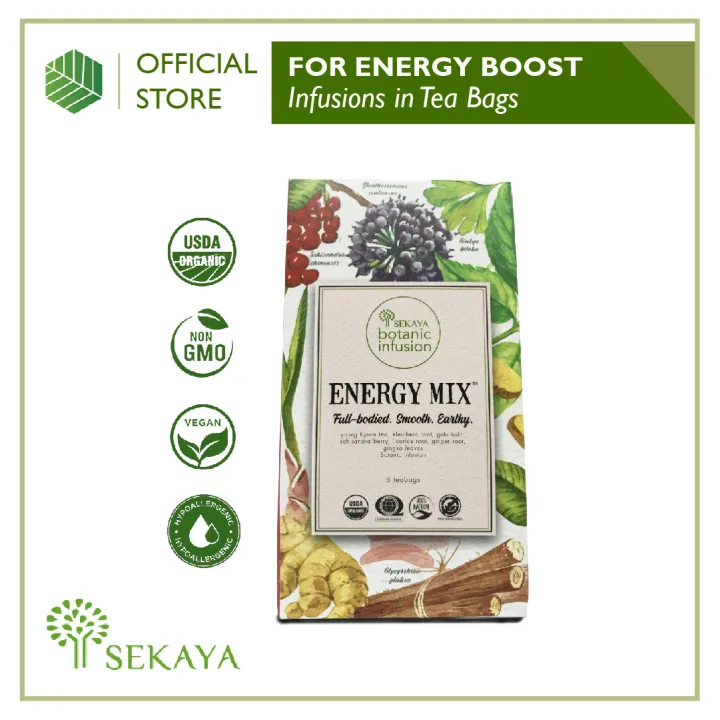 Sekaya Botanic Infusion Energy Mix 8s (Young Hyson Tea, Eleuthero Root ...