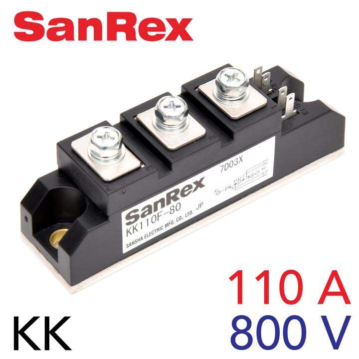 SanRex ไทริสเตอร์ โมดูล Thyristor/SCR Power Module 110A 800V (KK110F80) | Lazada.co.th
