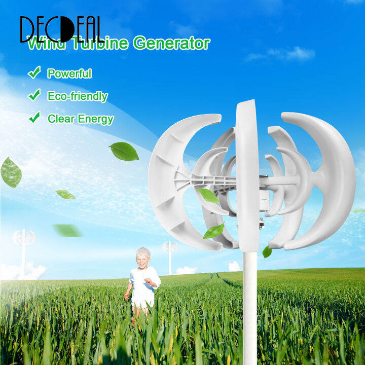 12V 1200W Wind Generator with Charger Controller 5 Blades Minitype ...