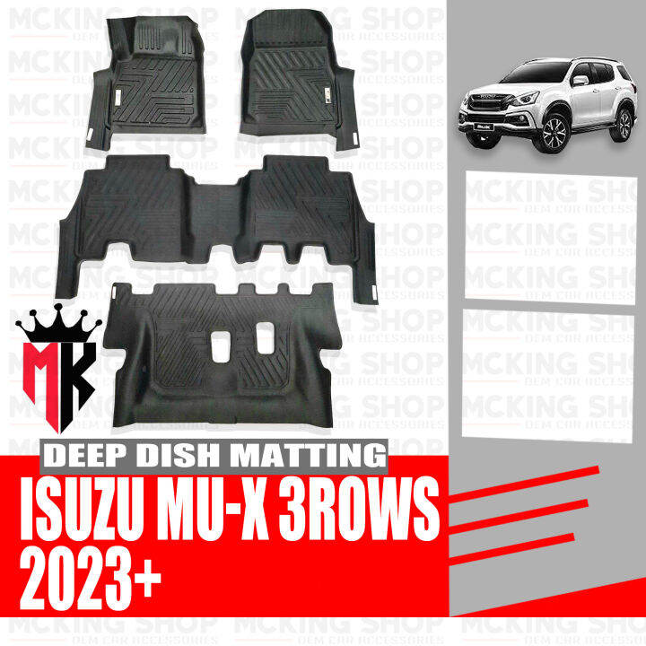 Isuzu Mu-x / Mux 2022-2023 Deep Dish Matting 3 ROWS (Black) | Lazada PH