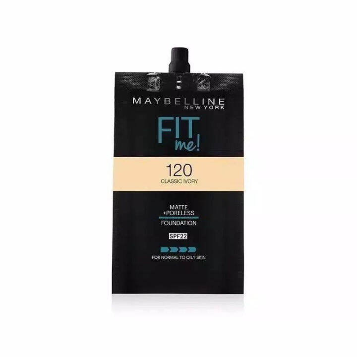 ( Sachet 5ml ) Maybelline Fit Me Matte + Poreless Foundation SPF 22 ...