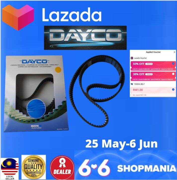 DAYCO ORIGINAL Timing Belt Proton Saga BLM FLX, Gen2/ Exora/ Preve ...