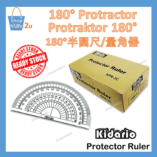 Protractor Ruler 180 degree | 180° Ruler | Protraktor 180° | protector ...