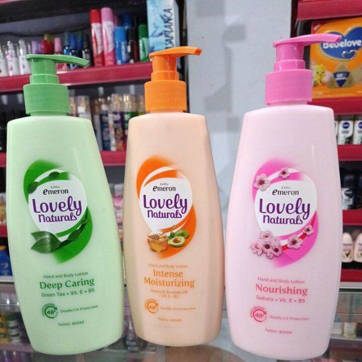 Hand & body lotion Emeron Lovely Naturals 400ml DAN 200ML | Lazada Indonesia