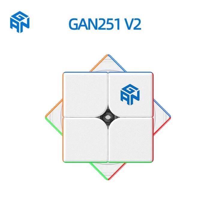 Gan251 V2 Magic Cube Stickerless gan 251V2 2X2 ลูกบาศก์มายากลความเร็ว ...