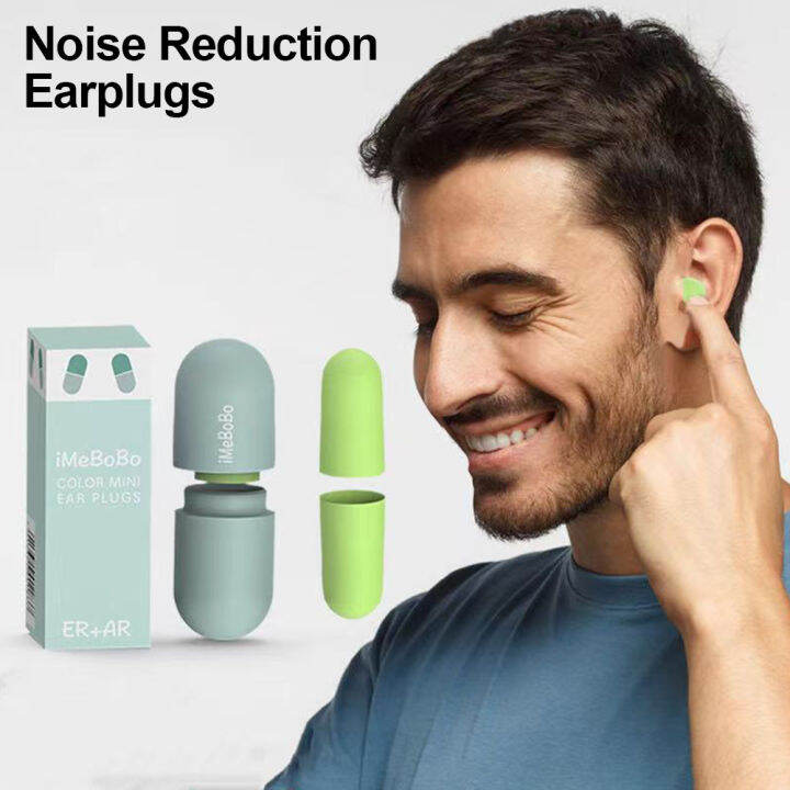 BETOP 1 Pair Sponge Ear Plugs Ventilate Snoring Foam Hear Protect Noise ...