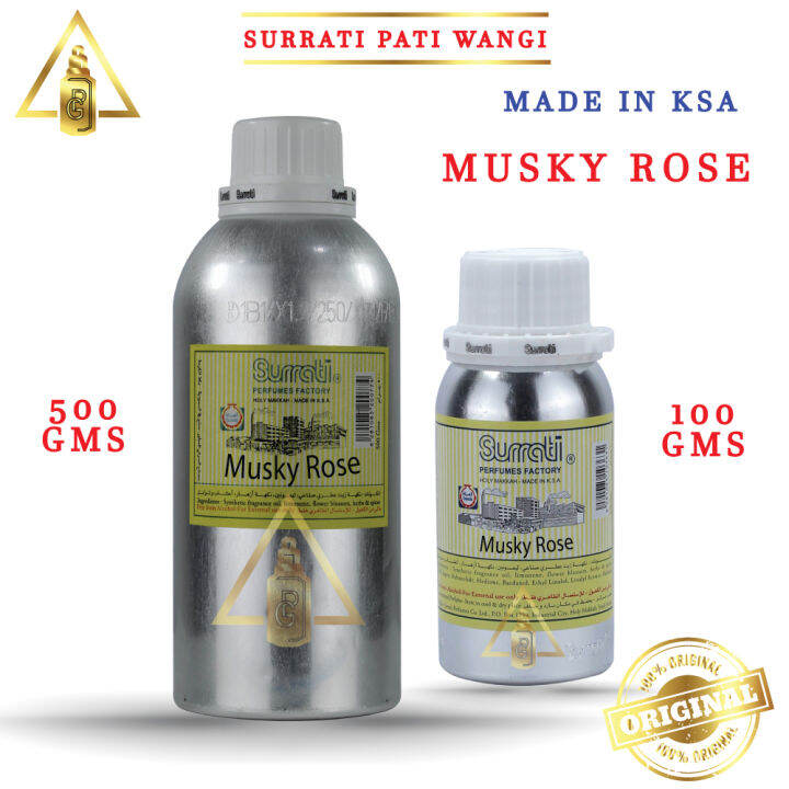 MUSKY ROSE RAUDAH PATI MINYAK ATTAR BY SURRATI 500ML,100ML, ORIGINAL/ASLI PERFUME OIL MADE IN ...
