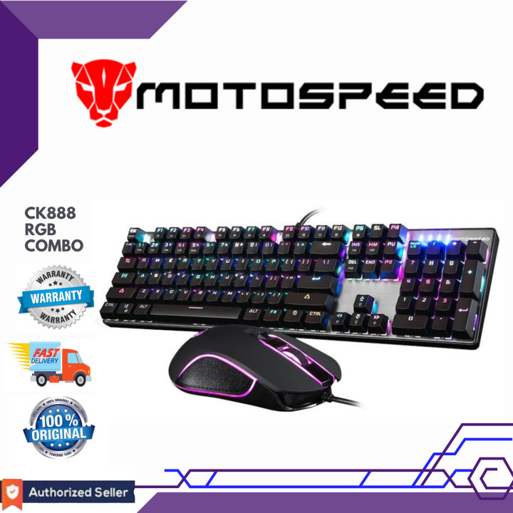 Motospeed CK888 RGB Mechanical Blue Switch Keyboard - Mouse Combo ...