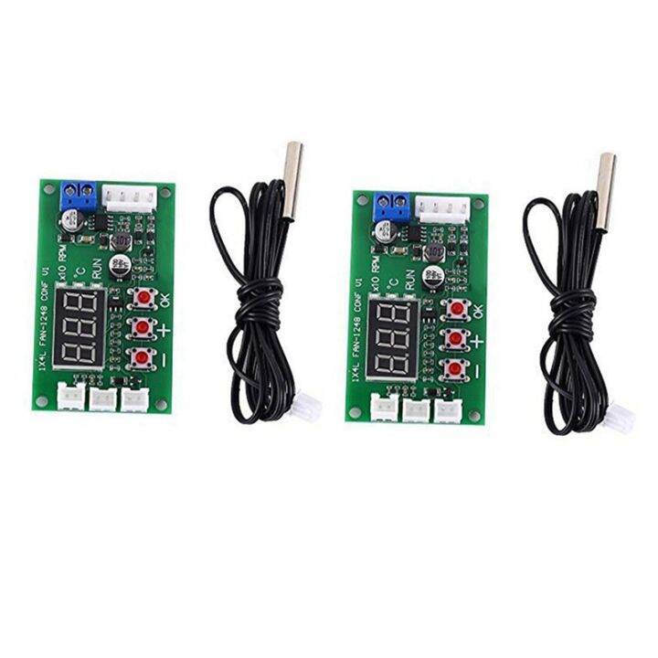 2 Pack HOT-DC 12V 24V 48V 5A 2 3 4 Wire PWM Motor Fan Speed Controller Governor Temperature ...