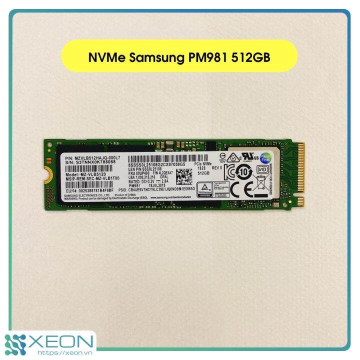Ổ cứng SSD Samsung NVMe PM981 M.2 PCIe Gen3 x4 256GB / 512GB / 1TB đã sử dụng | Lazada.vn