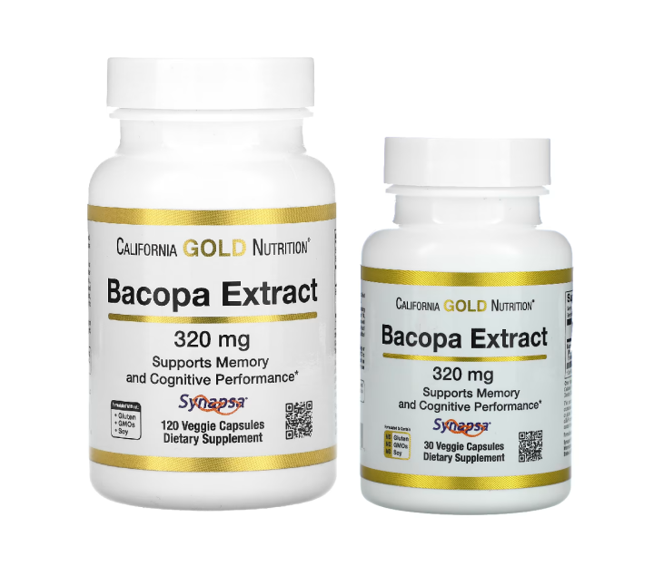 California Gold Nutrition, Bacopa Extract, 320 mg, 30 OR 120 Veggie ...