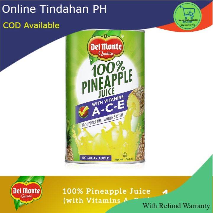 Del Monte 100% Pineapple Juice with Vitamins ACE 1.36L | Lazada PH