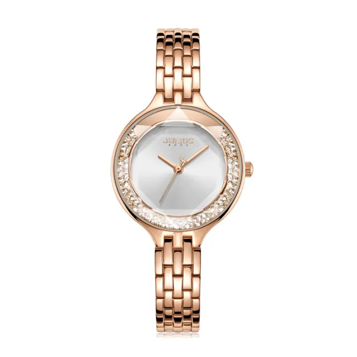 JULIUS นาฬิกาแบรนด์ JA-1272 ใหม่แถบเหล็กตัดเพชรอารมณ์กันน้ำ นาฬิกา ...