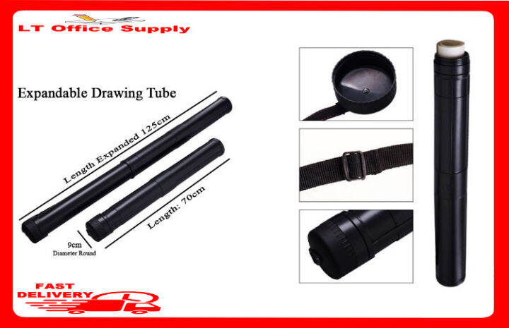 (LT OFFICE) Expandable Plastic Drawing Tube Telescopic Blueprint ...