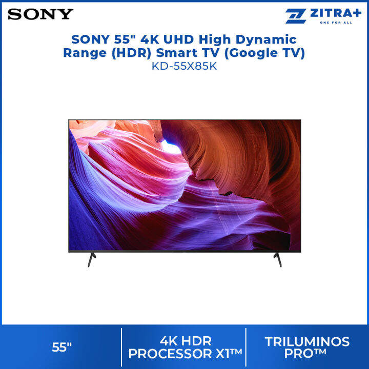 SONY 55" 4K UHD High Dynamic Range (HDR) Smart TV (Google TV) KD-55X85K ...