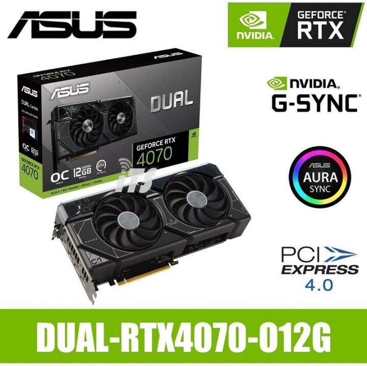 ASUS DUAL GeForce RTX 4070 12GB GDDR6X Graphics Card (Non-OC Edition / OC Edition) | Lazada