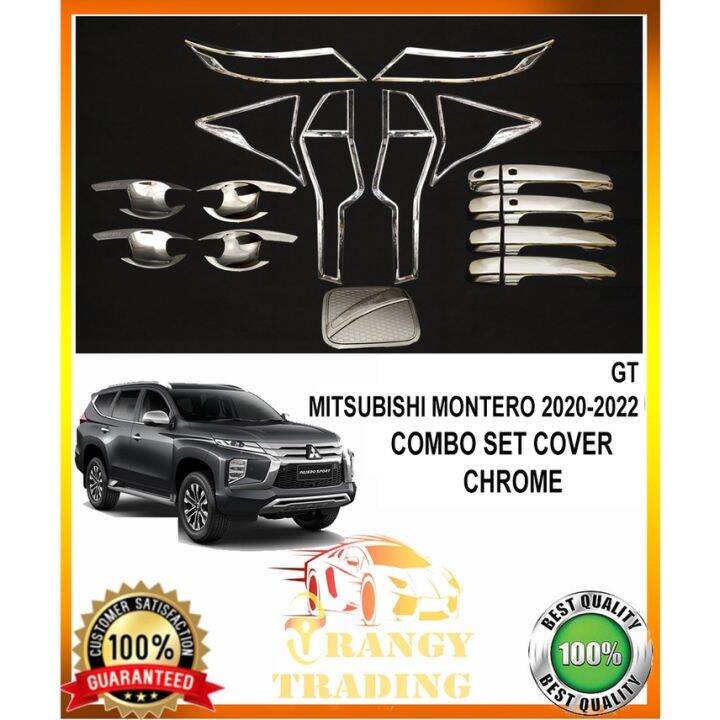 ♘Mitsubishi Montero 2020 to 2023 GLS Garnish Combo set cover chrome ...