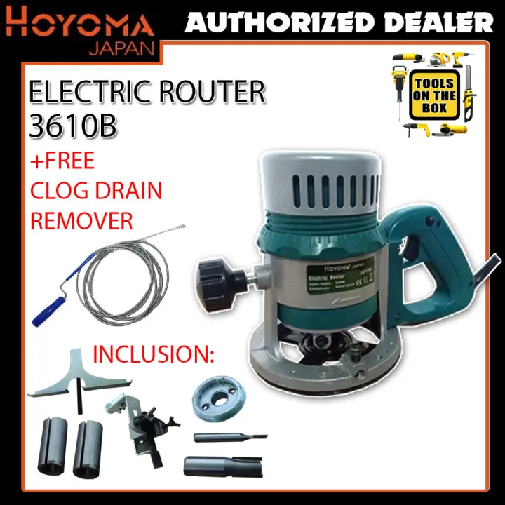 HOYOMA JAPAN 920W ELECTRIC ROUTER 3610B with Clog Drain Remover | Lazada PH