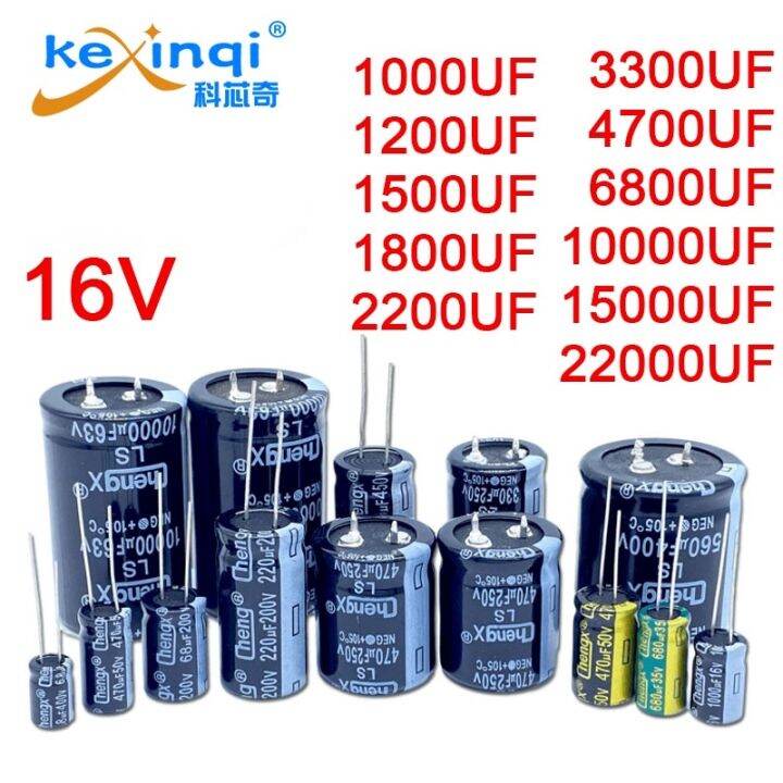5pcs/lot 16V DIP Aluminum Electrolytic Capacitor 1000uf 1200uf 1500uf ...