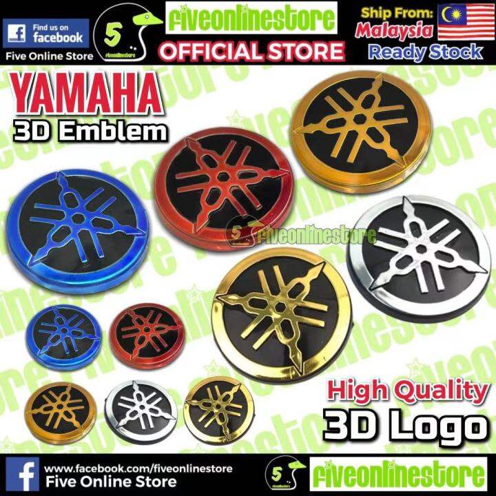 YAMAHA 3D Logo Emblem Plastic Tuning Fork Mark ORIGINAL Indonesia Y15ZR Y15Z Y15 LC150 Y150 ...