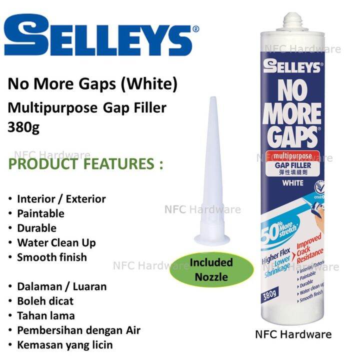 SELLEYS No More Gaps (White) Multipurpose Gap Filler 380g | Lazada