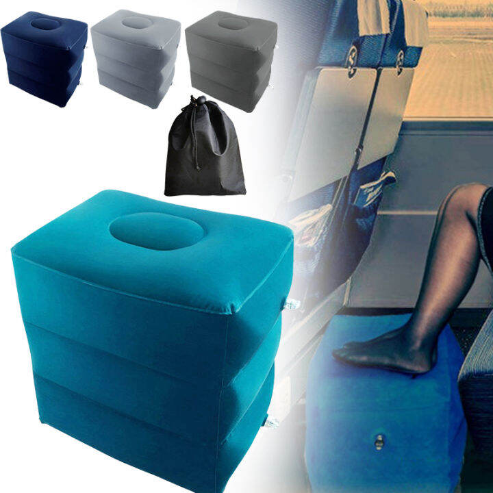 Office Travel Inflatable Foot Mats Adjustable Height Car Bus Airplane ...