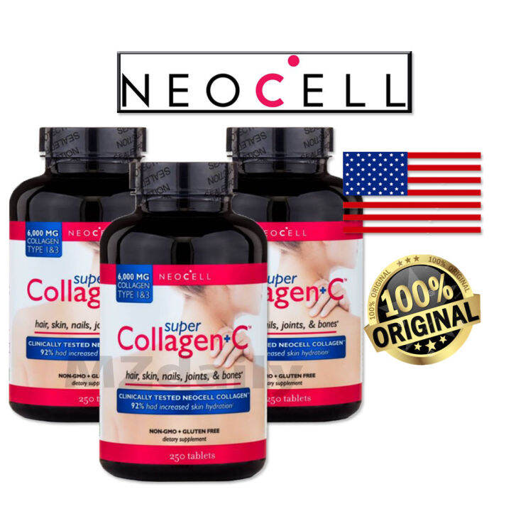 MZ wise ( set of 3 ) NeoCell Super Collagen + C Type 1 & 3 Plus C Tablets Bottle of 250 Tablets ...