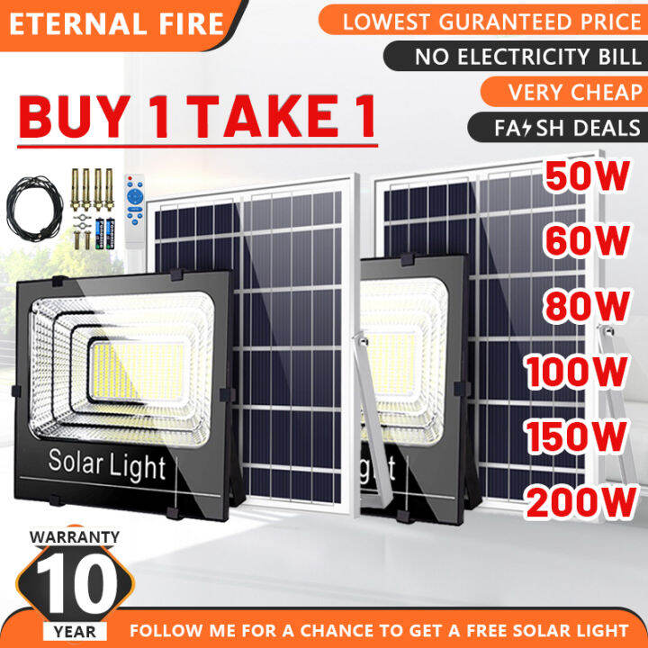 Eternal Fire Buy 1 take 1 Solar Light Outdoor LED Light Solar Flood Light Waterproof Street Lamp ...