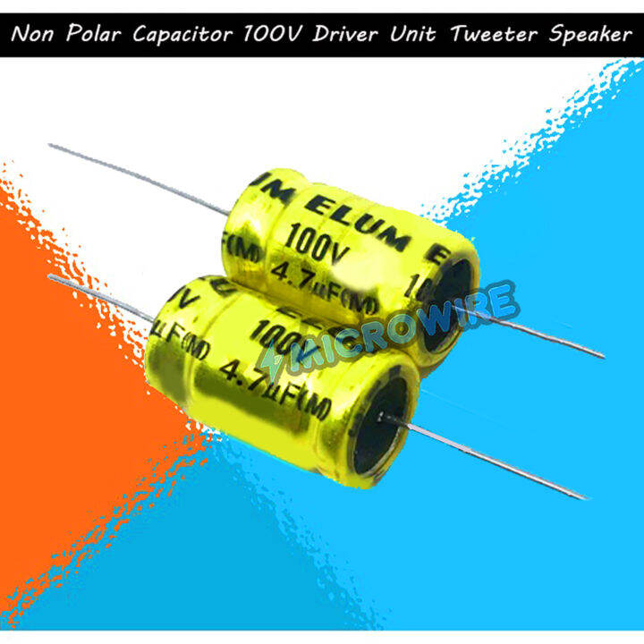 Non Polar Capacitor 1UF 2.2UF 3.3UF 4.7UF 6.8UF 10UF 100V driver unit ...