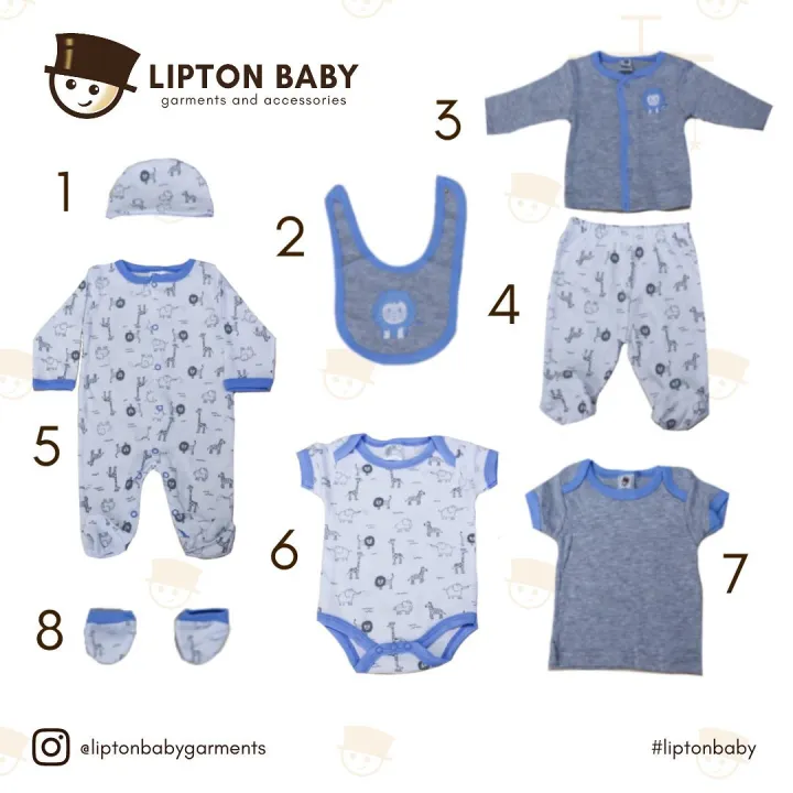 Lipton Baby 8 Piece Newborn Gift Set for Boys (Lion) | Lazada PH