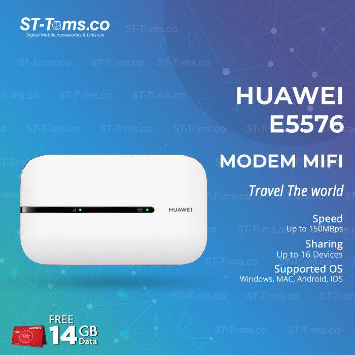 Huawei E5576 Modem Mifi 4G LTE Unlock, Warna Putih | Lazada Indonesia