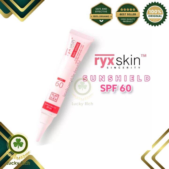Ryx Skincerity Sunshield Sunscreen Gel Cream SPF60 20ml Water Based ...
