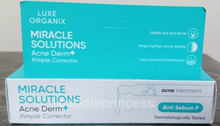 Luxe Organix Miracle Solutions Acne Derm+ Pimple Corrector Skin ...