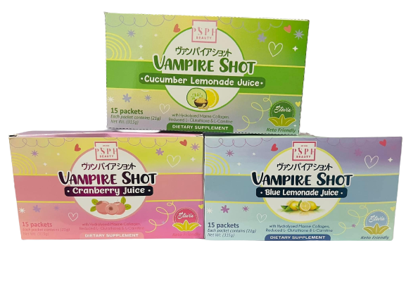 VAMPIRE SHOT 15 SACHET PER BOX(dietary supplement) BY PSPH BEAUTY ...
