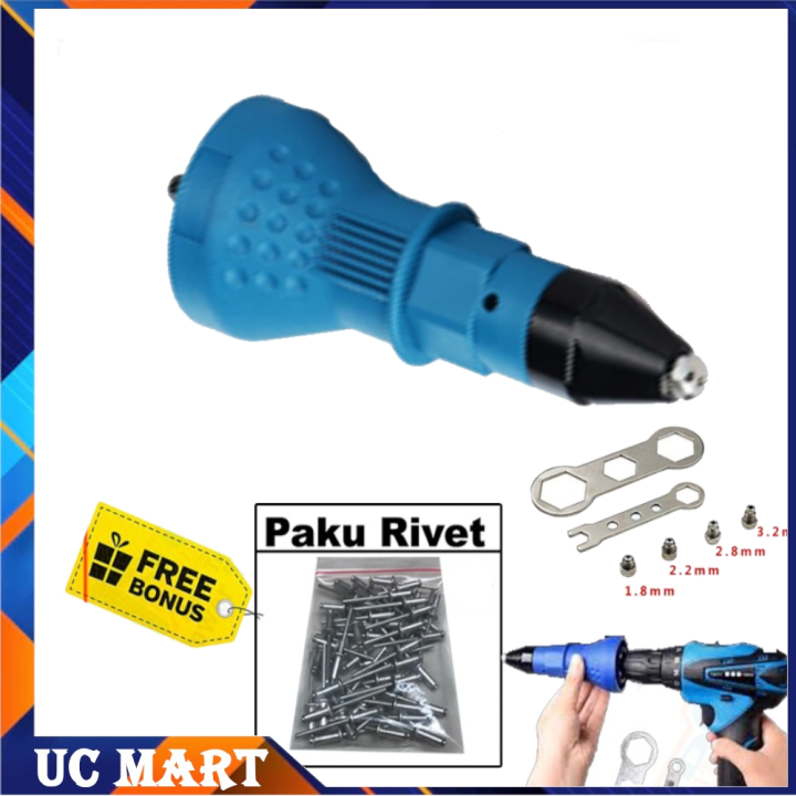 Tang Rivet Gun Elekrik Adapter Mesin Bor Paku Keling Ripet gun Adaptor ...