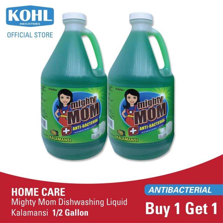 Kohl Industries Corp 1/2 Gallon Mighty Mom Antibacterial Dishwashing Liquid Kalamansi | Lazada PH