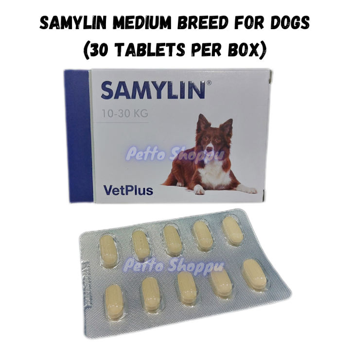 Samylin Medium Breed for Dogs 10-30kg (30 tablets) / Liver support | Lazada