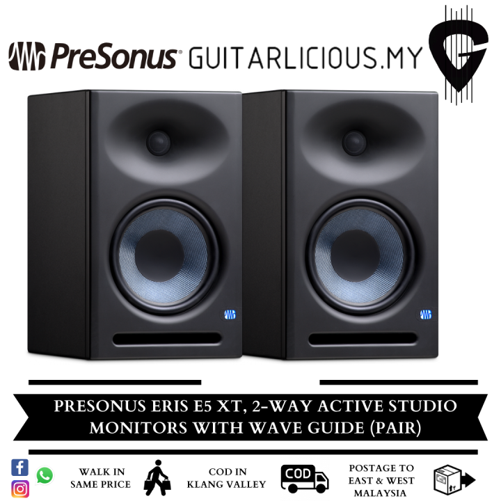 PreSonus Eris E5 XT, 2-Way Active Studio Monitors With Wave Guide (PAIR ...