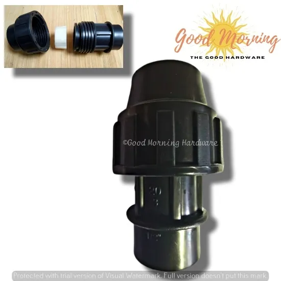 1PCS PE Female Adapter PE Black Connector (1/2, 3/4, 1" INCH) PE Quick ...
