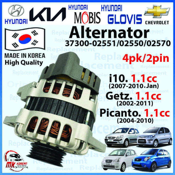[REPLACEMENT] Alternator for Picanto(2004-2010. 1.1cc), Getz(2002-2011 ...