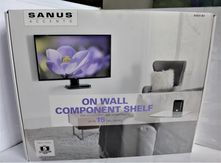 Sanus Accents On Wall TV Component Shelf A401-B1 NewUSA | Lazada PH